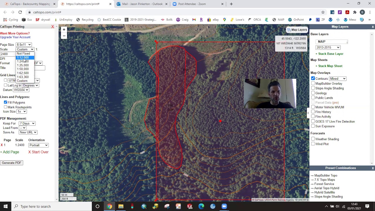 Making a Unit Map (.pdf map) with CalTopo