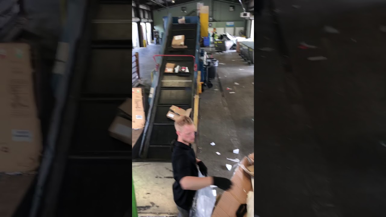 Junkluggers: Cardboard Recycling at the Roswell Recycling Center in Roswell, Georgia.