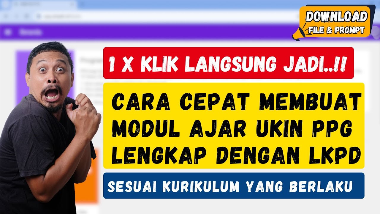 Cara Mudah & Cepat Membuat Modul Ajar/RPP Lengkap..!!! Persiapan UKIN UKPPG 2025