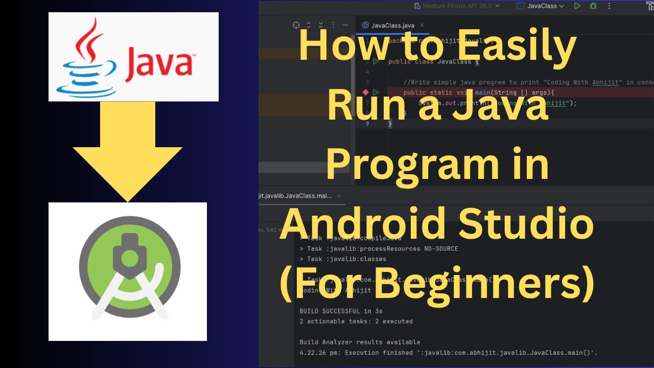 How to Easily Run a Java Program in Android Studio (For Beginners)