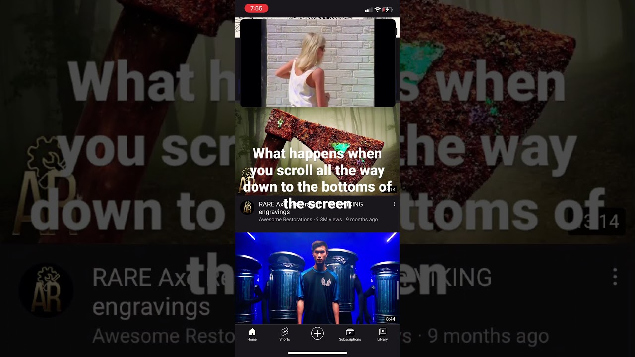 Um what happens when you scroll all the way down to the bottom of YouTube recommendations