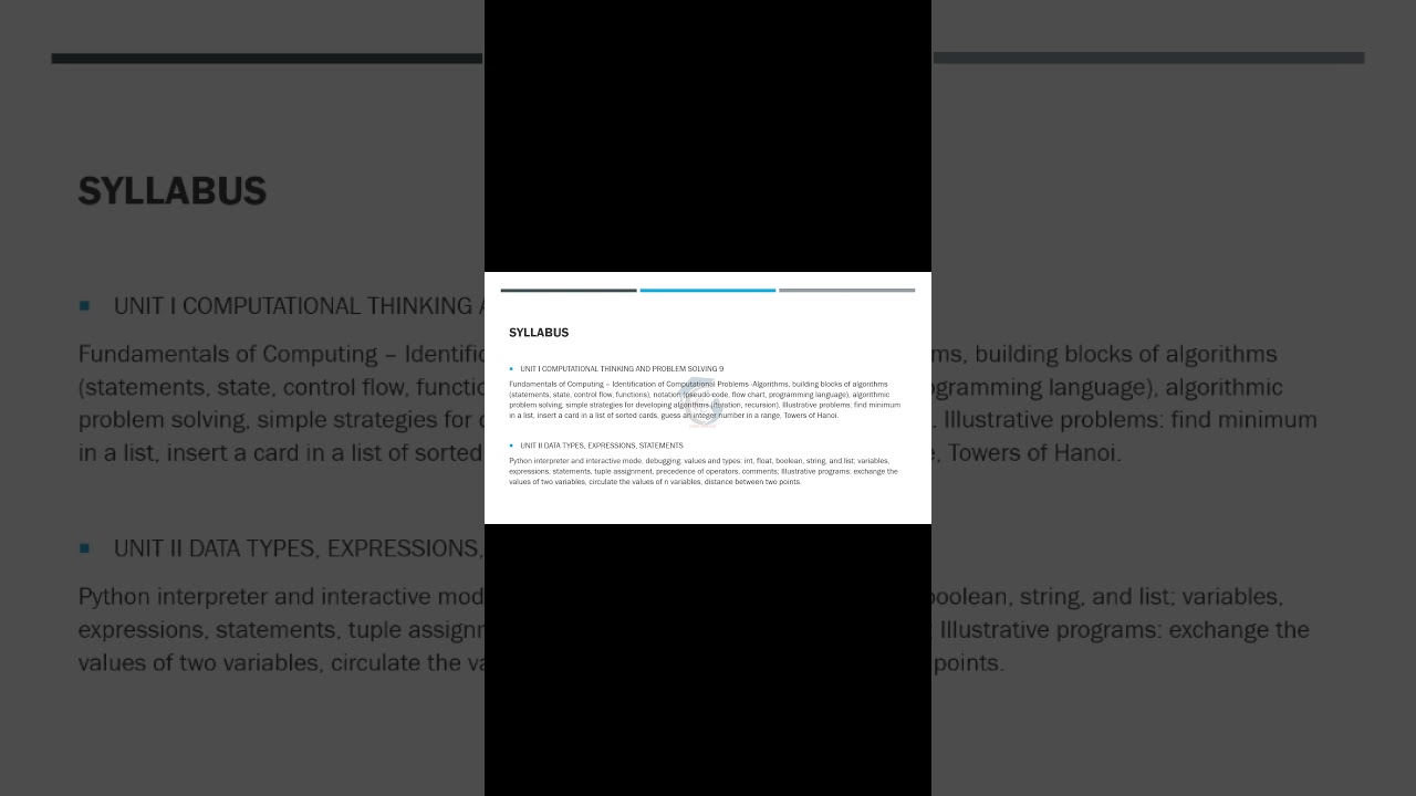 ge3151 problem solving and python programming syllabus #shorts #pspp
