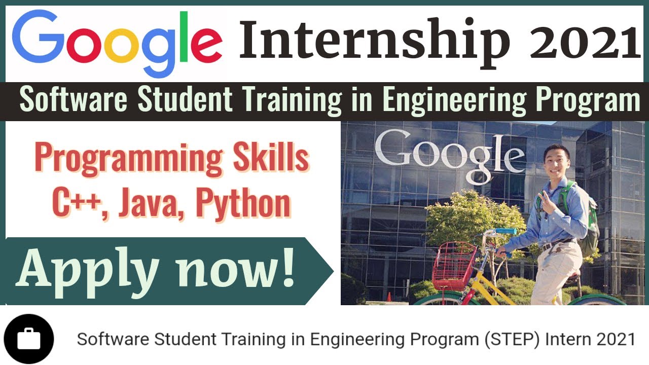 Google Internships 2021 | STEP Internship | Software Training Engineer Program | Google India