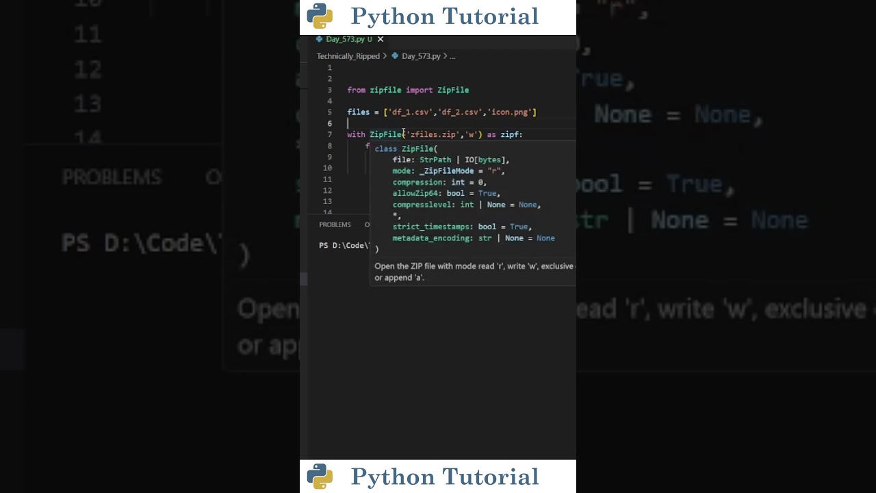 Zipping Files With Python | Python Tutorial
