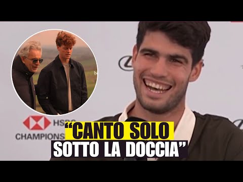 Alcaraz commenta l'uscita discografica di Jannik Sinner con Andrea Bocelli.