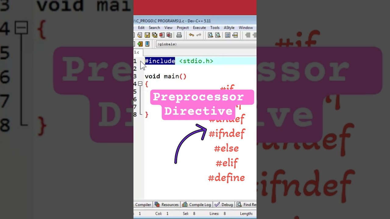 #preprocessordirective in c