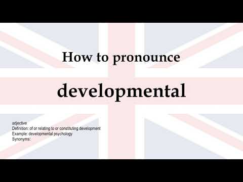 How to pronounce 'developmental' + meaning