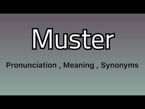 Muster meaning - Muster pronunciation - Muster example - Muster synonyms