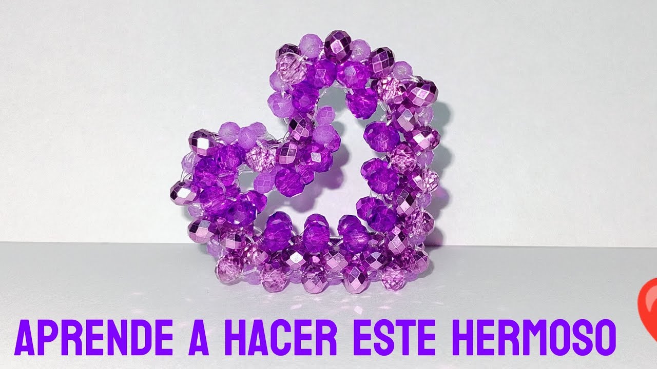 How to make a crystal heart, perfect for wearing as a pendant or keychain. Step by step.