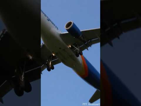 An Allegiant A320 landing after a flight from Jacksonville! #aviation #airplane #plane #airbus #a320