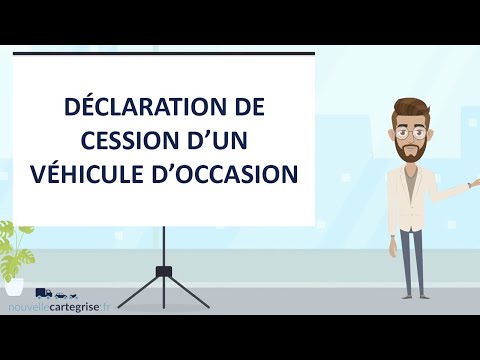 Certificat de cession d'un véhicule d'occasion