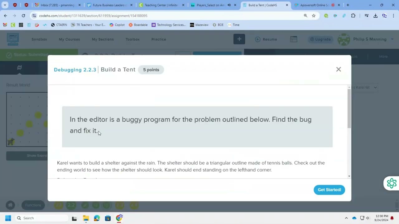 CodeHS 24-25 Programming With Karel Unit 2 - Functions