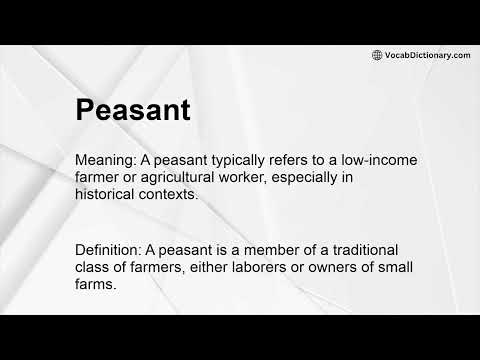 Peasant Meaning