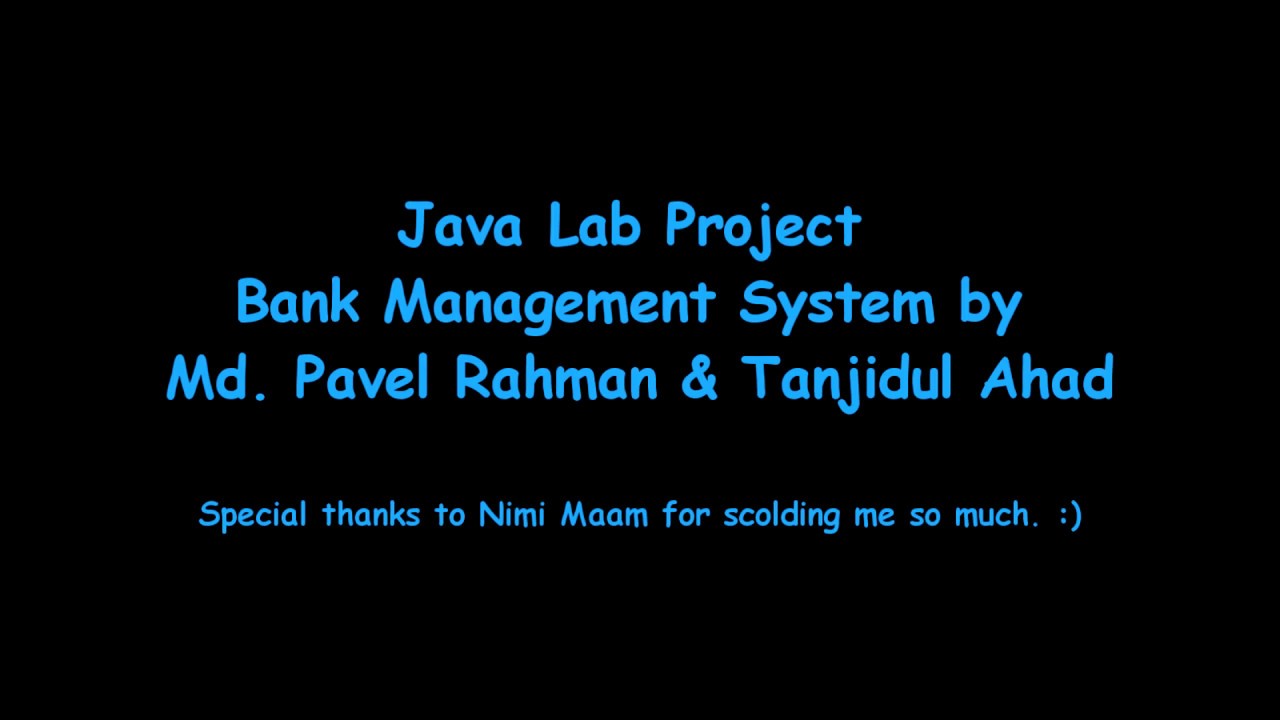 Bank Management System - Netbeans JAVA Project