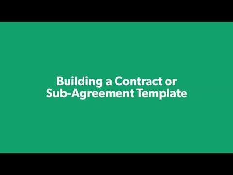 Create with Forms / Lesson 5: Building a Contract or Sub-Agreement Template