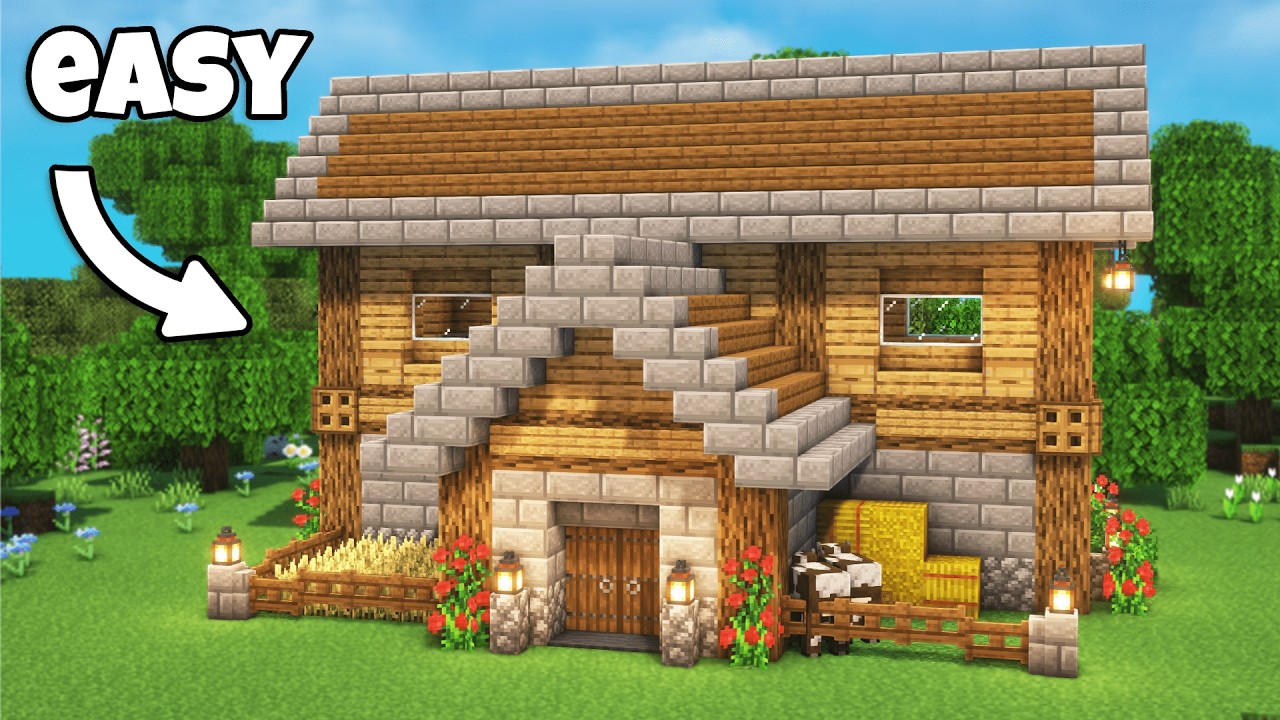 Minecraft: Simple Survival House Tutorial⚒️ - Minecraft Builders