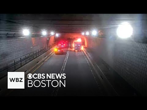 Amazon truck catches fire in Ted Williams Tunnel, causing traffic backup