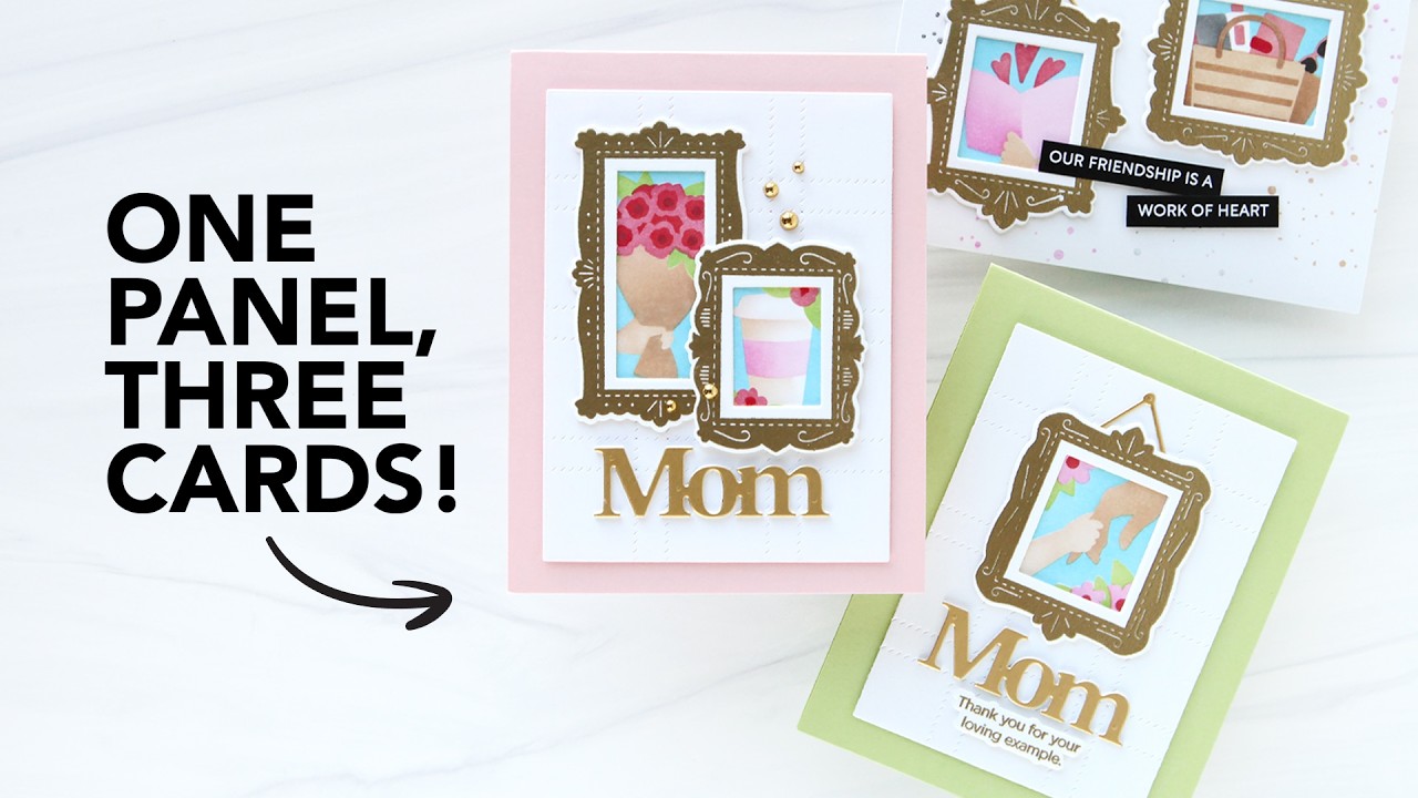 3 Beautiful Handmade Cards From 1 Ink Blended Panel