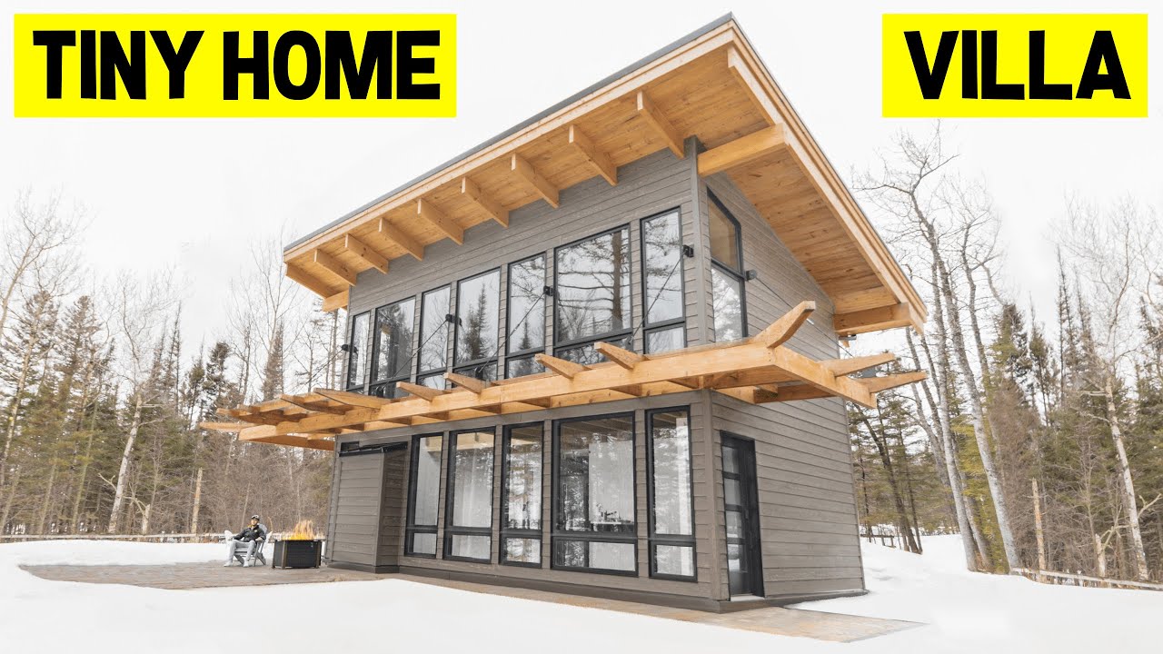 2-Story 800sqft MODERN TINY HOME VILLA w/ Private Beach! (Full Tour)