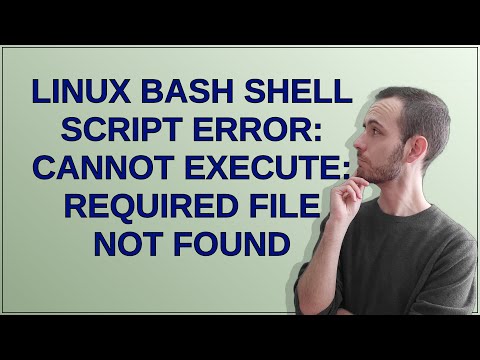 Linux Bash Shell Script Error: cannot execute: required file not found