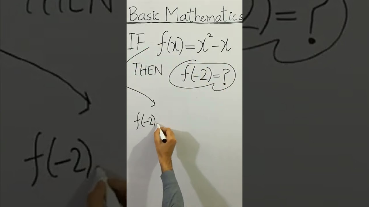 😳 CLEAN BASIC MATHEMATICS If f(X)=X^2-X Then f(-2)=? #Shorts