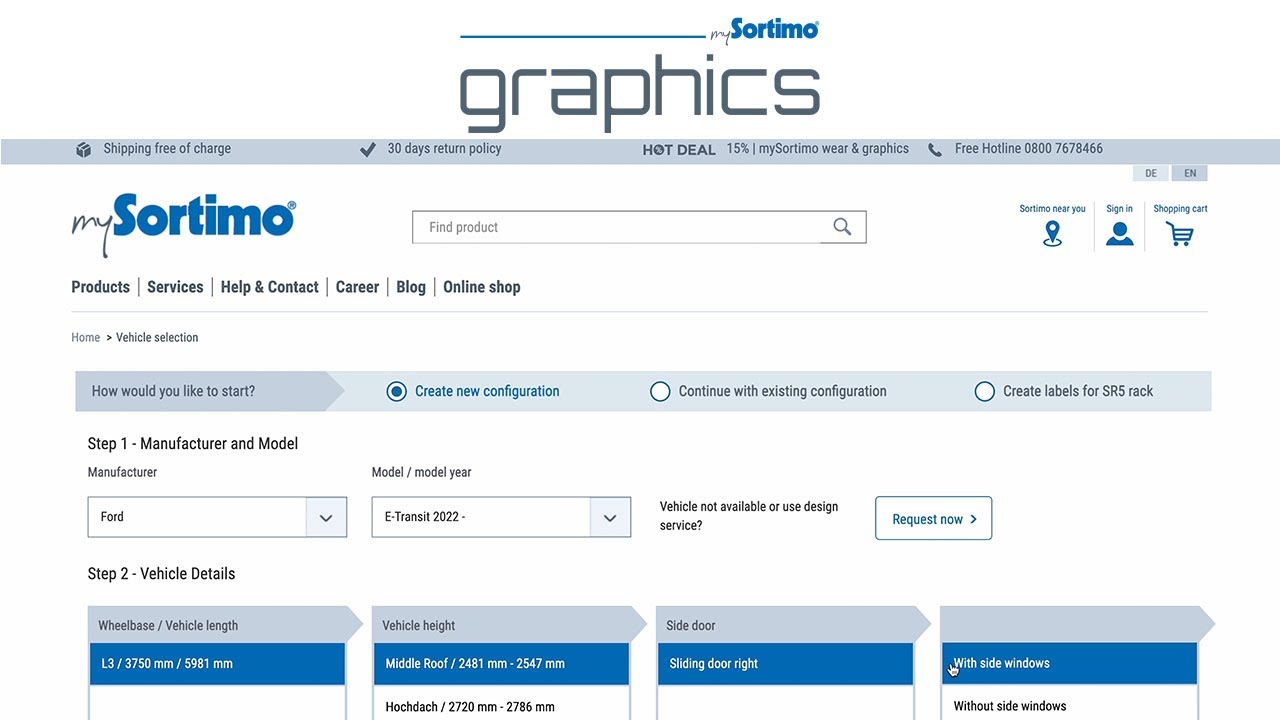 Sortimo - mySortimo graphics configurator - EN