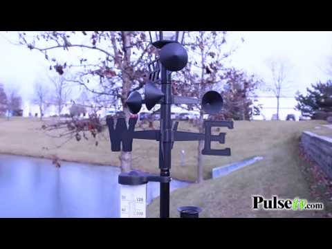Solar Powered Lamp Post with Weather Station