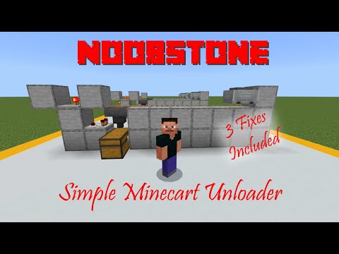 Simple Minecart Unloader | NoobStone | Minecraft Bedrock Edition 1.17 Redstone Tutorial