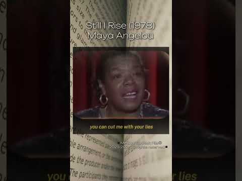 “Still I Rise”(1978) by Maya Angelou.~  #poetry #mayaangelou