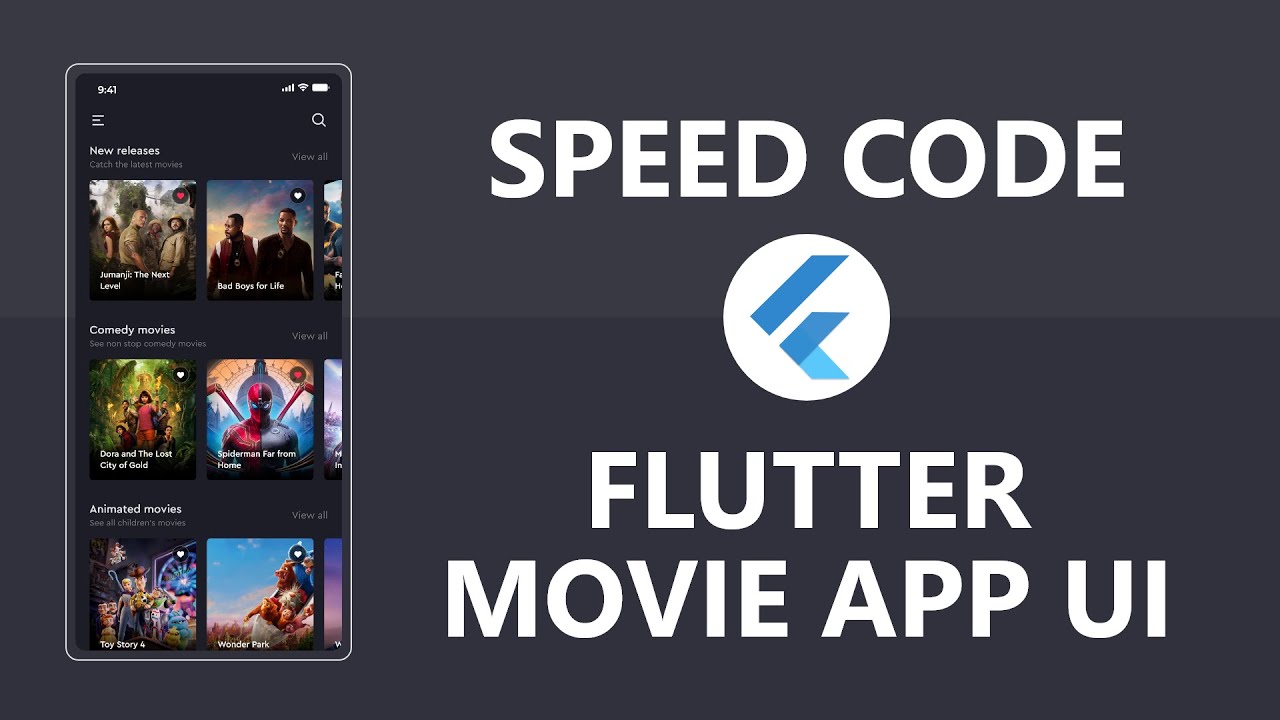 Flutter | MOVIE APP UI [SPEED CODE]