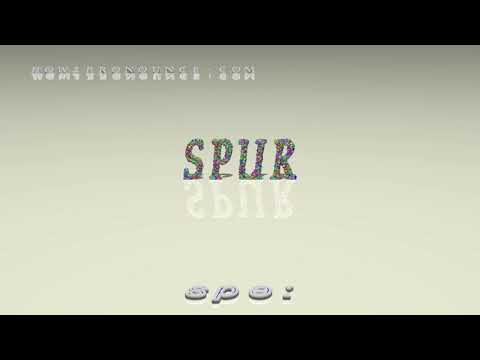 spur - pronunciation + Examples in sentences and phrases