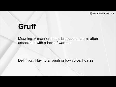 Gruff Meaning