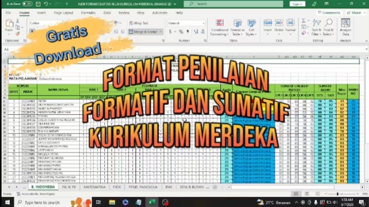 Cara Input Nilai Formatif dan Sumatif Kurikulum Merdeka