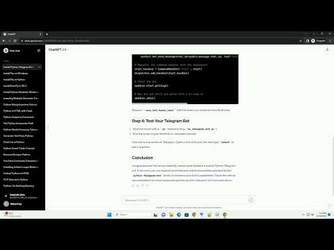 how to install python telegram bot