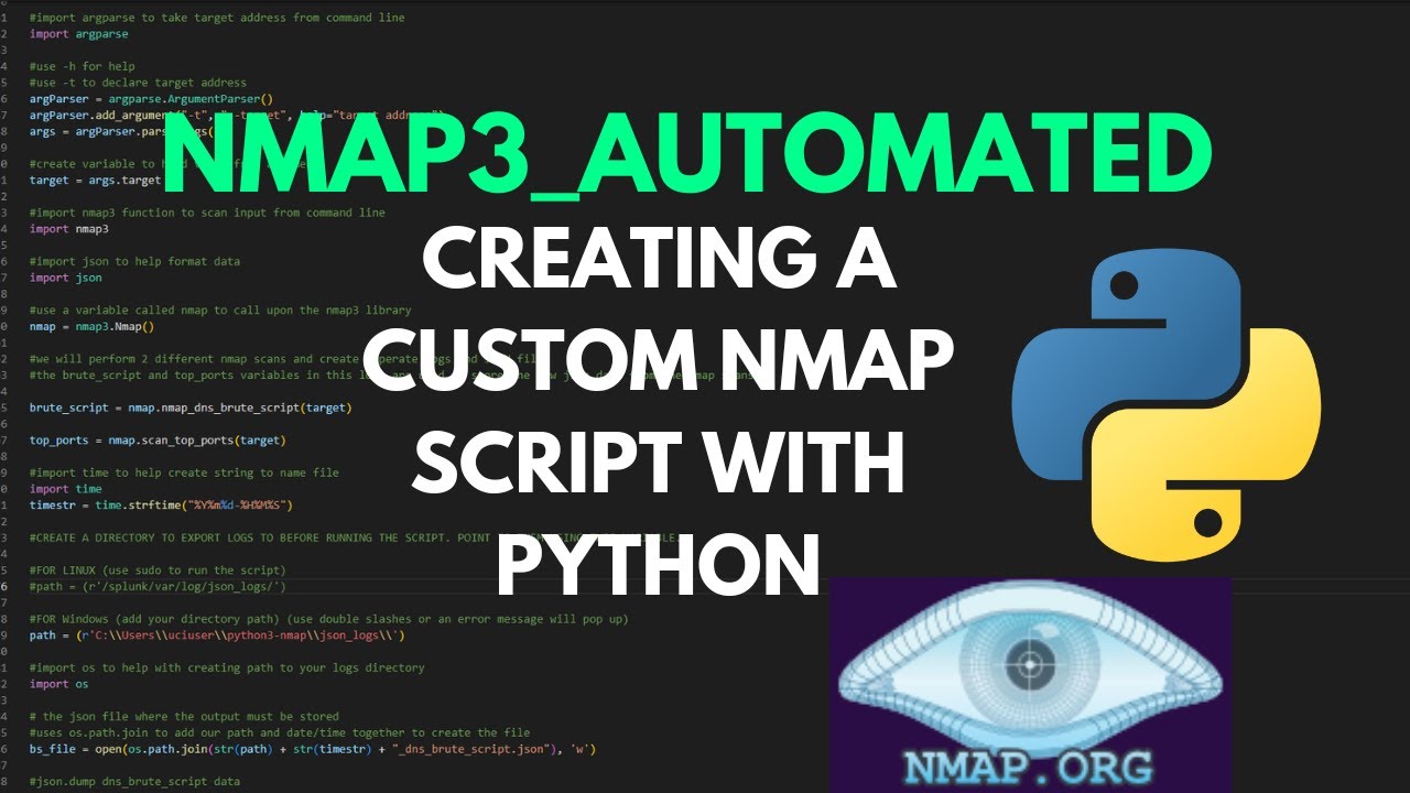 CREATING A CUSTOM NMAP PORT SCANNER USING PYTHON!!!