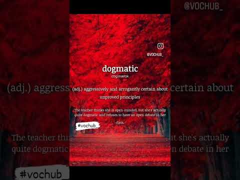Dogmatic Word Meaning and Usage #dogmatic#vochub_#vocabulory#dictionary#vocab#vochub@vochub