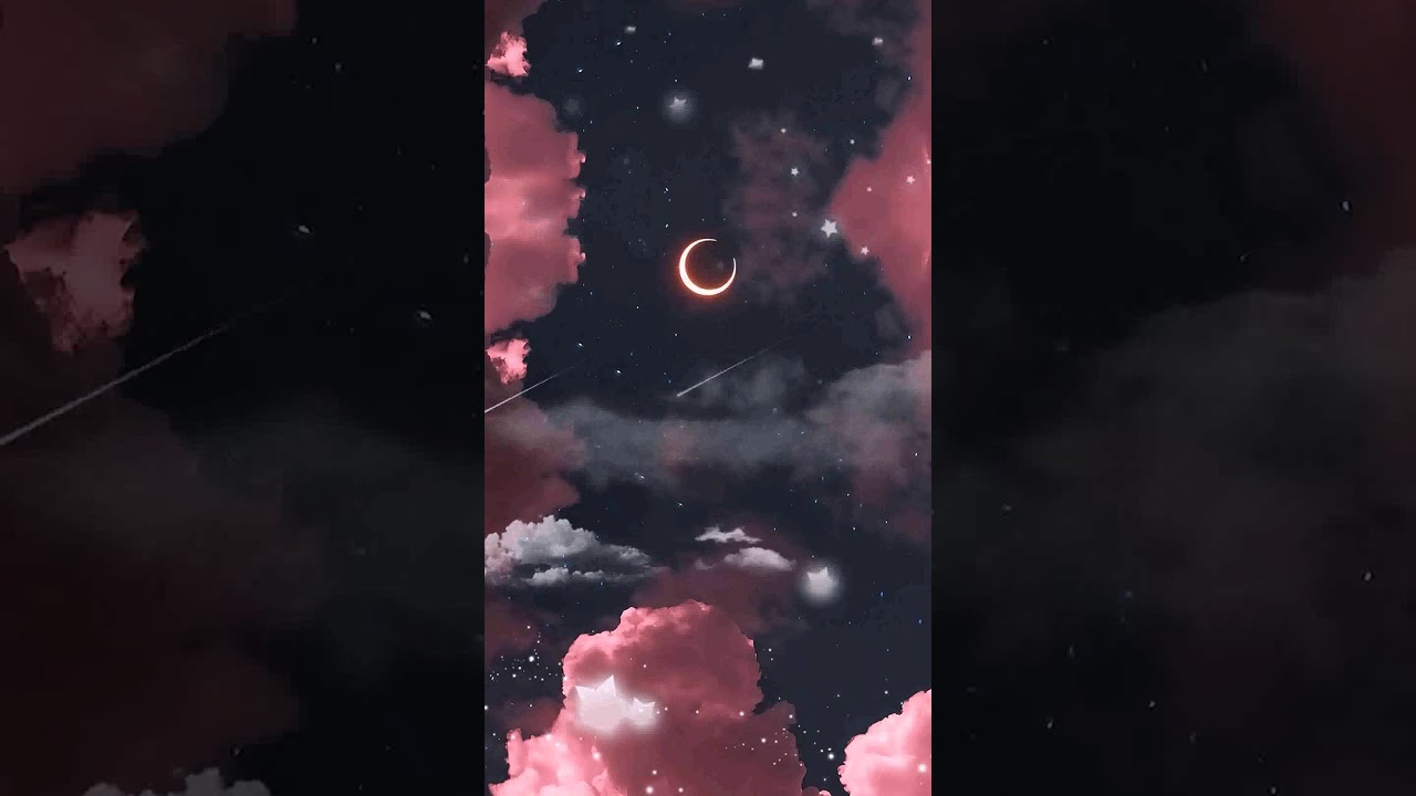 Quiet pink meteor crescent Animated