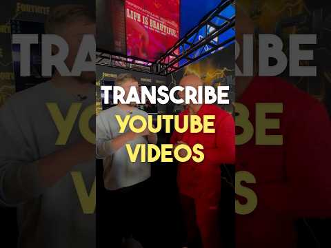 Transcribe YouTube Videos - Convert YouTube to Text Easily #tutorial #videoediting