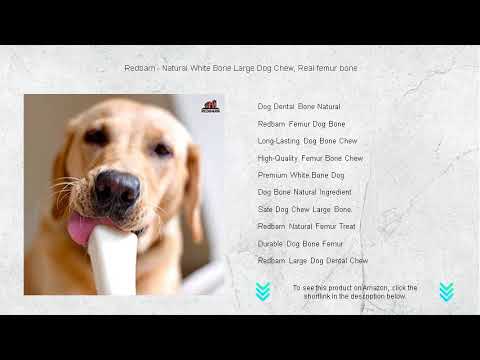 Redbarn - Natural White Bone Large Dog Chew, Real femur bone