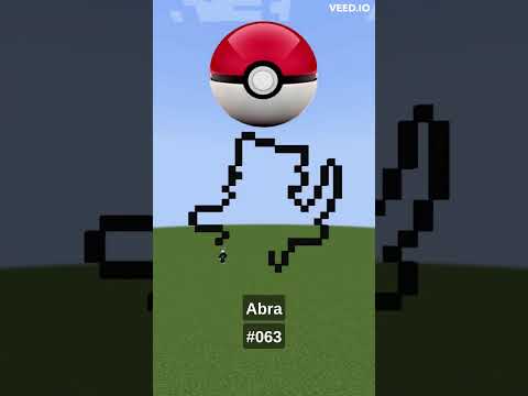 Abra Pixel Art(063)! #minecraft #pokemon #pixelart