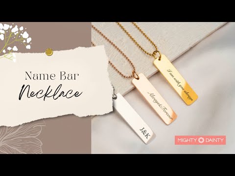 Name Bar Necklace: Jewelry That Says What You Mean