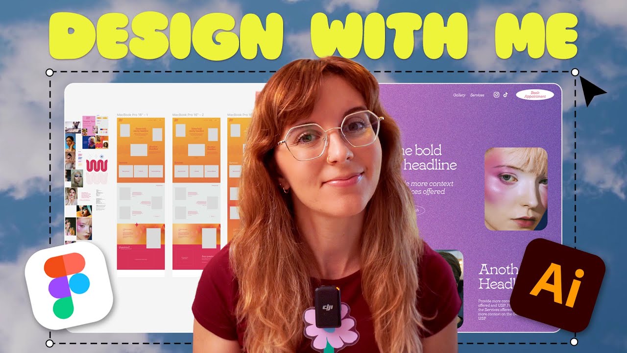 Design with me ✨ brand identity & web design practice (using Figma and Illustrator)
