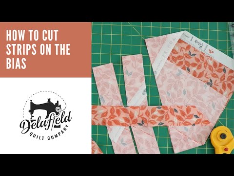 How to cut on the bias of fabric