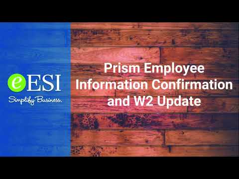 Update Personal Information and W2