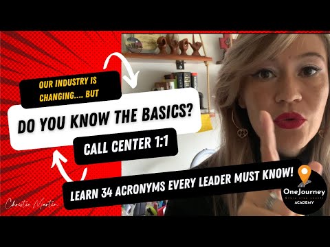 LEARN 34 ACRONYMS every Leader in Call Centers & BPO MUST know! | Call Center Communications 1O1