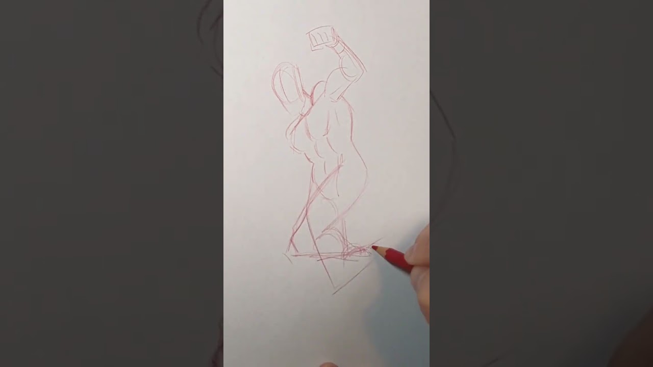 male figure drawing through the pose #figuredrawing #comicart #howtodraw #learntodraw