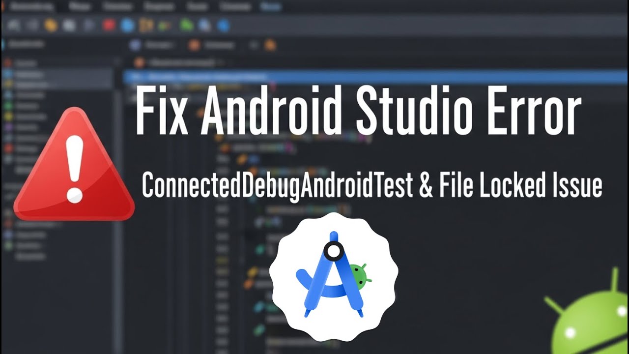 Fix Android Studio Error: Execution failed ':app:connectedDebugAndroidTest' & File Locked Issue