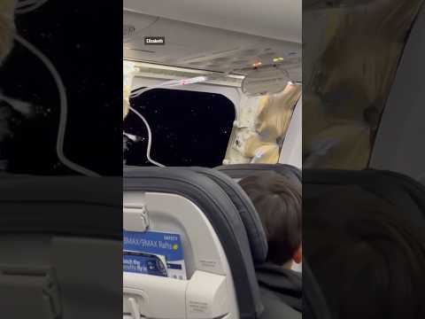 Alaska Airlines passenger recounts mid-air panel blowout #shorts