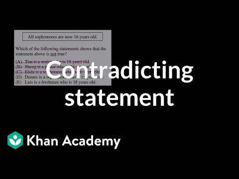 Contradicting Statements Video Lecture - JEE