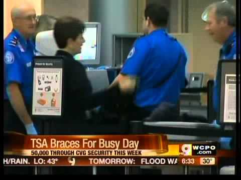 Security lines at CVG short so far